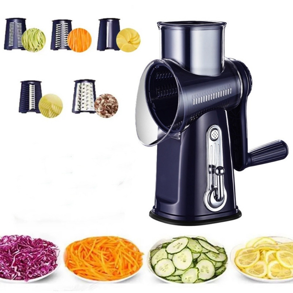 Jual Rotary Vegetable Slicer 5 In 1 Hand Crank Multifunction Rotary ...