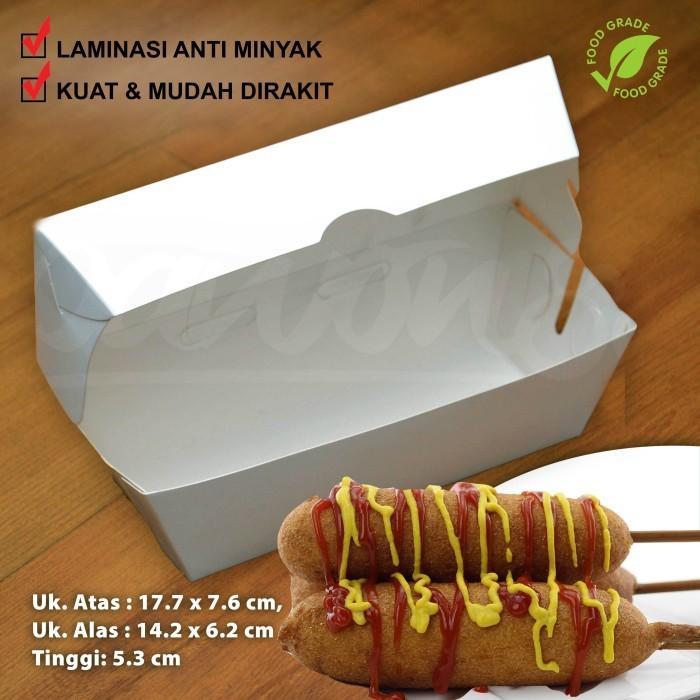 Jual Corn Dog Box- Kotak CORNDOG - PUTIH | Shopee Indonesia