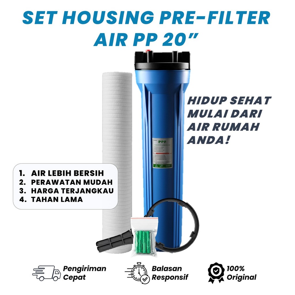 Jual Filter Air Saringan Air PDAM, PAM, Sumur, Tabung / Tahap 1, 20 ...
