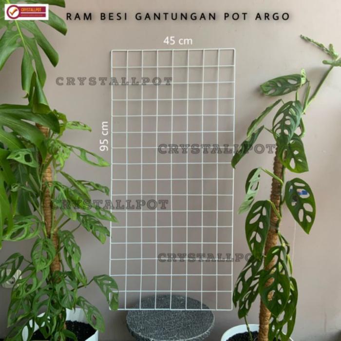 Jual Koralineshop Ram Besi Putih Pot Bunga Gantung Gantungan Pot Tempel ...