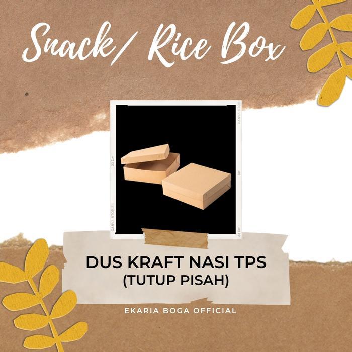 Jual SNACK BOX / RICE BOX DUS NASI / SNACK / KUE DUS KRAFT NASI TPS ...