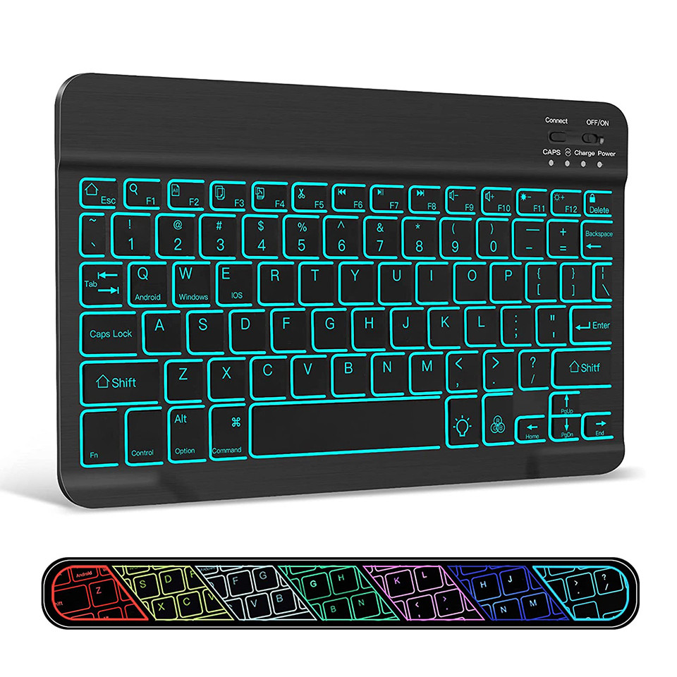 Jual RGB Wireless Keyboard Bluetooth Keyboard Backlit Wireless ...