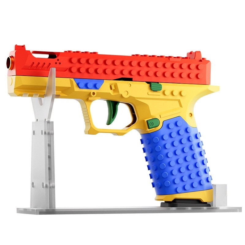 Jual Brick Build SIG17 Toy Pistol Rapid Fire Shell Ejecting DIY Soft ...