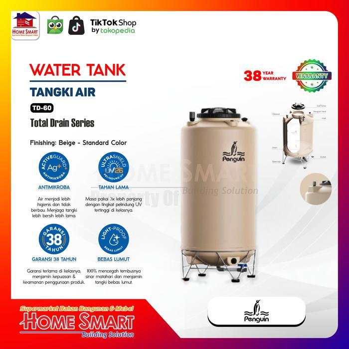 Jual Penguin TD-60 600 Liter Toren Tandon Tangki Air Total Drain Tank ...