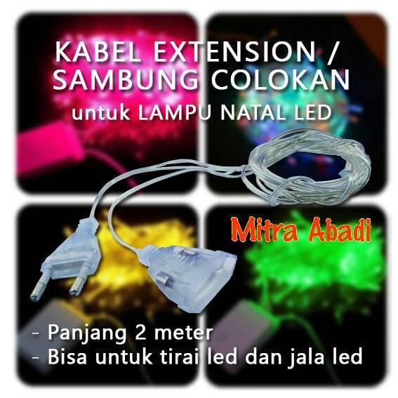 Jual Kabel Colokan Sambung/Kabel Extension for Lampu Natal Panjang 2 ...