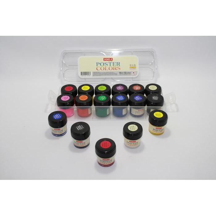 Jual Poster Color/ Cat Air Dong-A 12 warna/set 15 ml | Shopee Indonesia