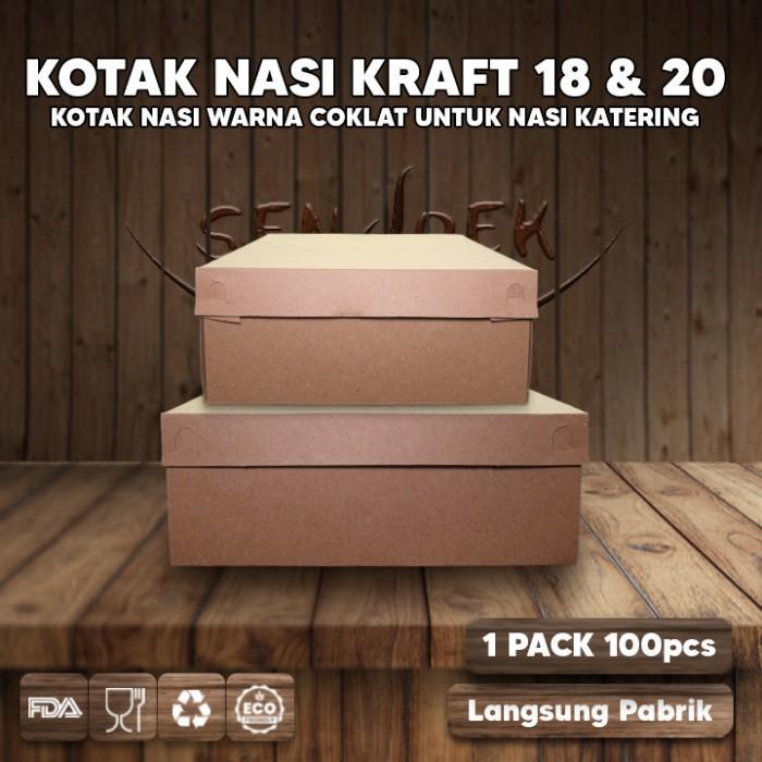 Jual Box Nasi Kraft 18X18 & 20X20 Dus Catering / Mika Sekat / Kotak Kue ...