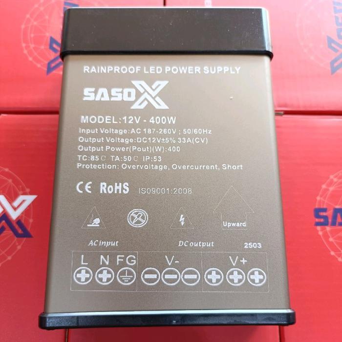 Jual Power Supply Saso X 400 Watt 12V Indooor&Autdoor/Travo Lampu Led ...