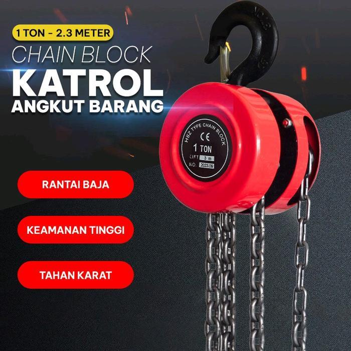 Jual ELITEINDO 1 TON Chain Block Katrol Takel Angkat Barang Sound ...