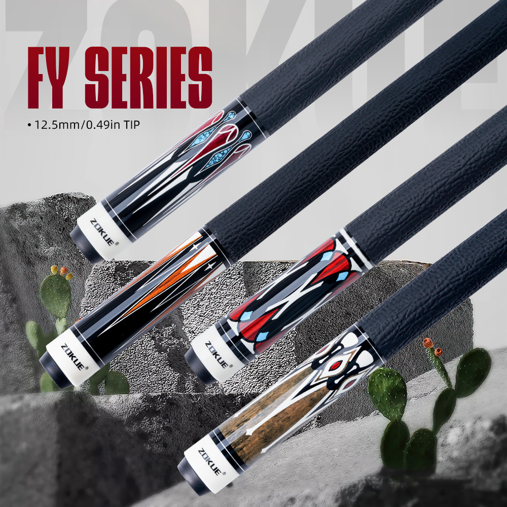 Jual ZOKUE Maple Pool Cue Sticks FY Series Low Deflection Profession 1/ ...