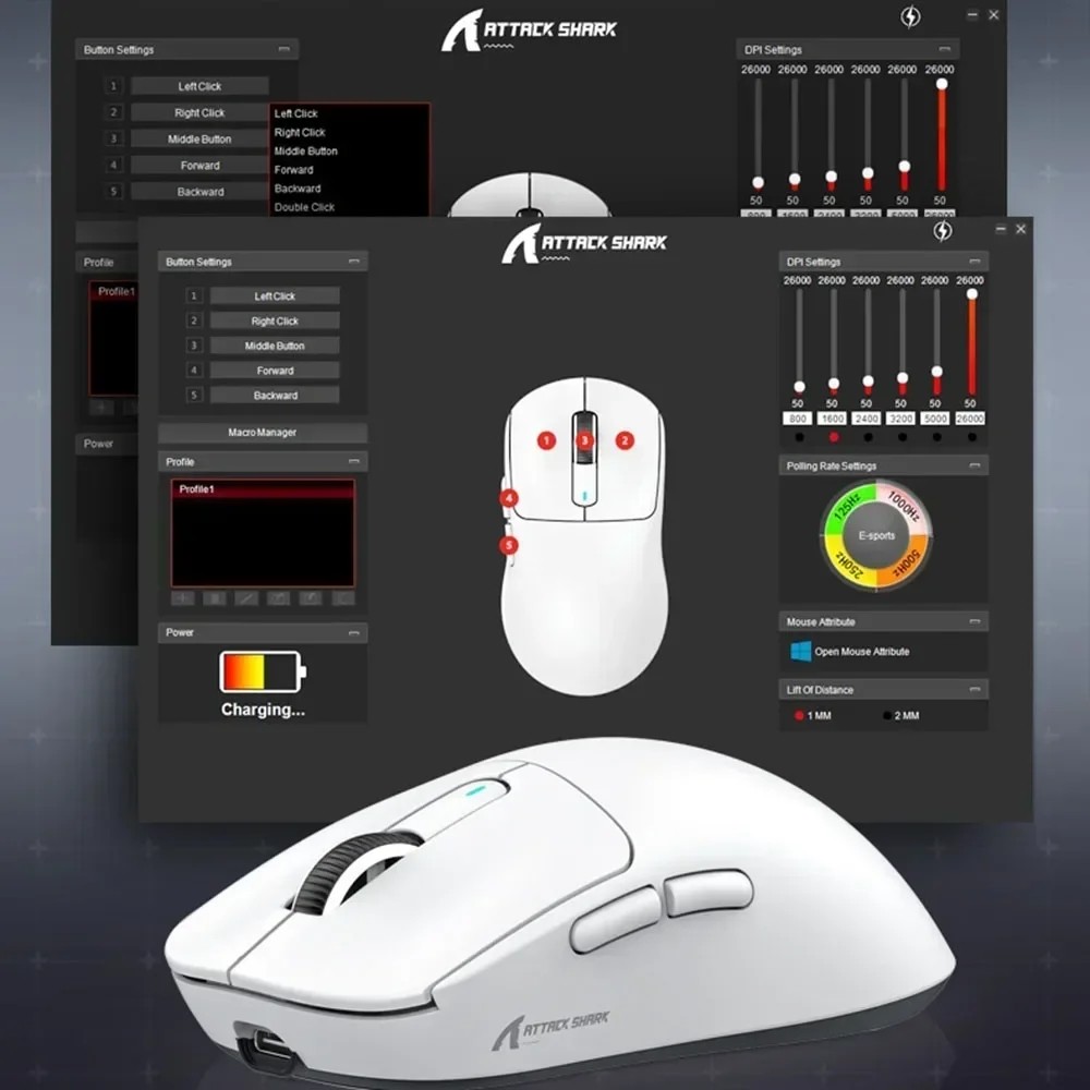 Jual Attack Shark X3 Mouse Paw3395 Optical BT 2.4G Wireless Tri-Mode ...