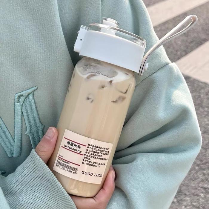 Jual Botol Minum Putih Transparan Bening Estetik Botol Air Minum ...