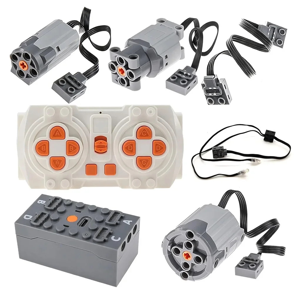 Jual M/L/XL Motor High-tech Building Blocks Parts 8-way Remote Control ...