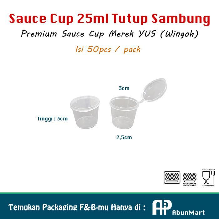 Jual Sauce Cup 25ml Tutup Sambung (Wingoh) Isi 50pcs | Shopee Indonesia