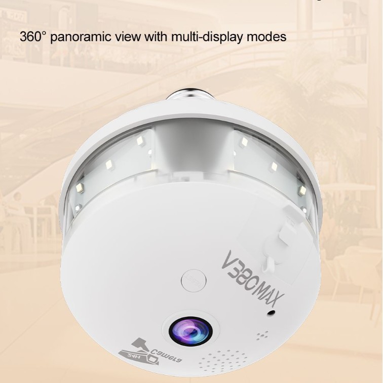 Jual 3MP 1296P V380pro APP 360Degree Panoramic VR FishEye IP Dome ...