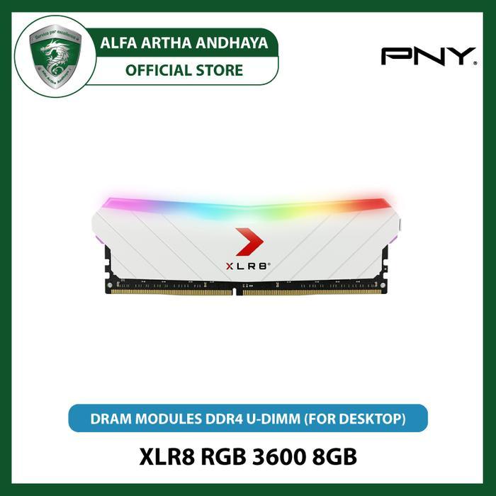 Jual PNY XLR8 RGB DDR4 White 3600MHz Desktop Memory [RAM DESKTOP / PC ...