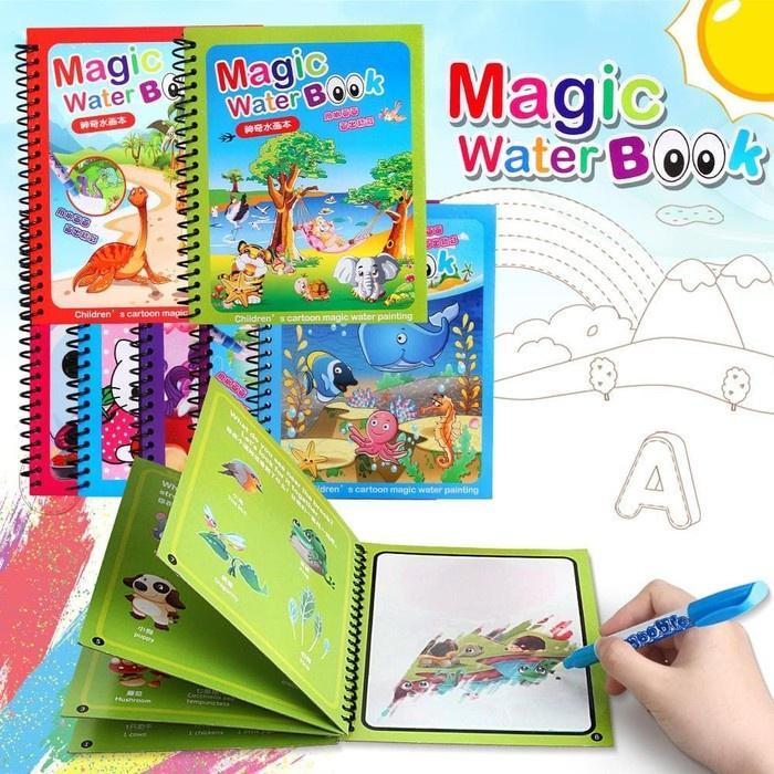 Jual MAGIC WATER BOOK - BUKU GAMBAR MEWARNAI ANAK - PULPEN TINTA AIR ...