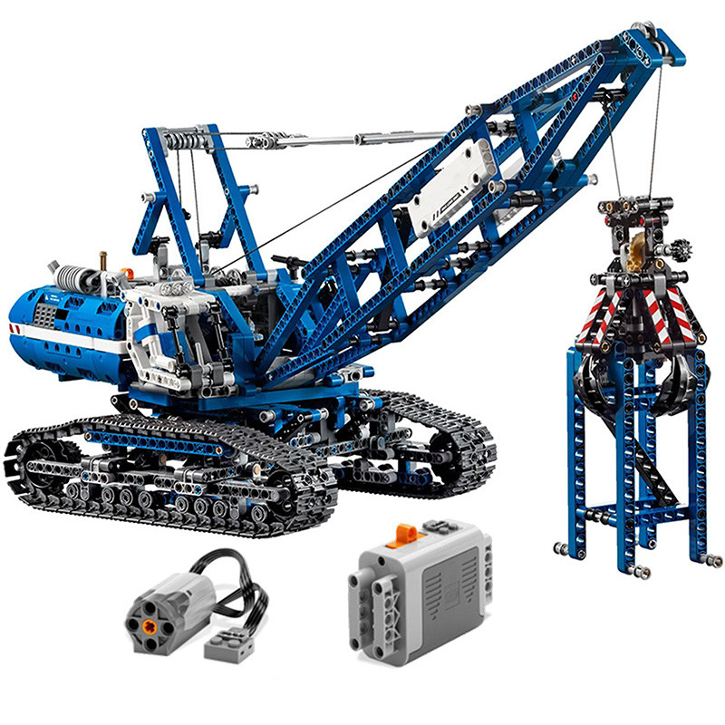 Jual 1400 Piece Bricks Motorized Crawler Crane Mobile Tower Crane ...