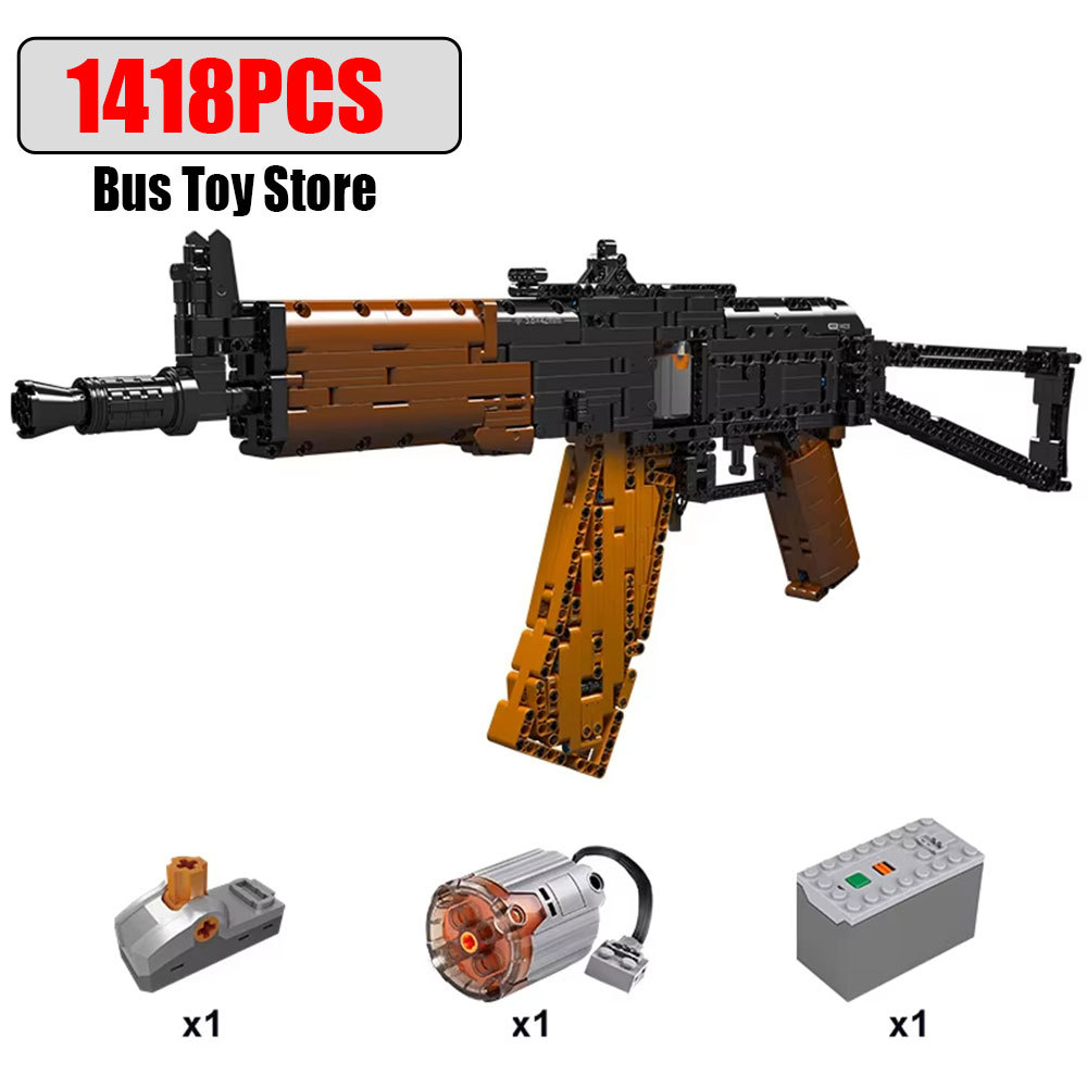 Jual Ww2 Military Gun Technical Motorized AK-47 Gun Building Toys Mould ...