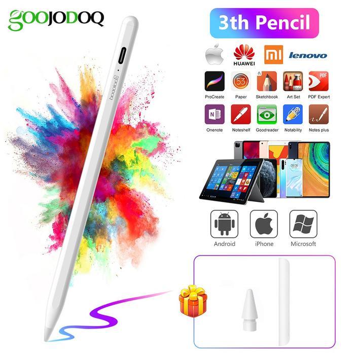 Jual GOOJODOQ for Apple pencil 1 2 Universal Stylus Pen Pencil for Pro ...