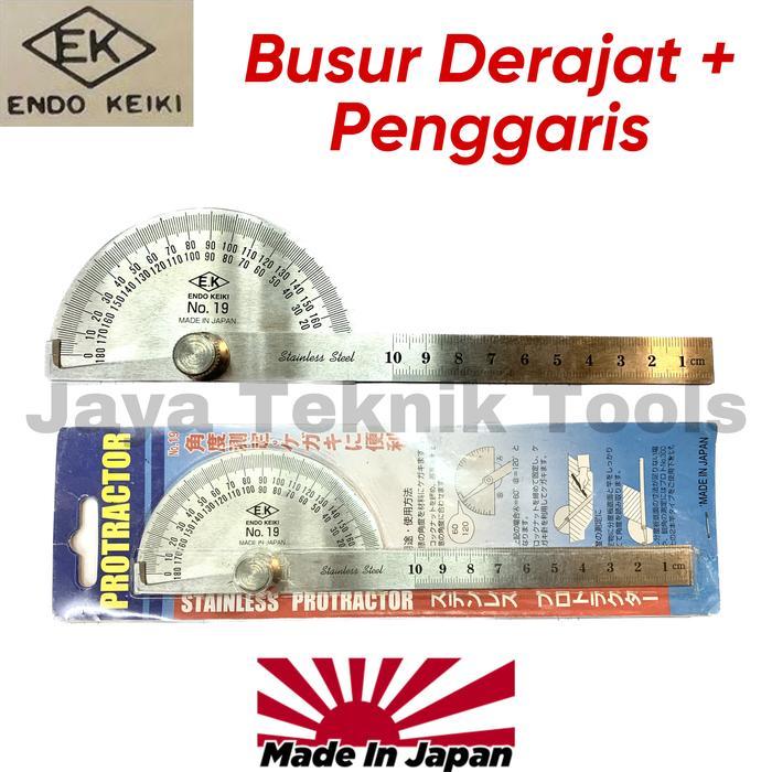 Jual Busur Derajat Penggaris Stainless Protraktor Endo Keiki Protractor ...