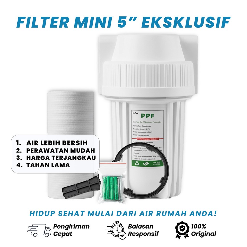 Jual Filter Pipa Air Plastik Transparan 5 Inch Untuk Sistem Irigasi ...