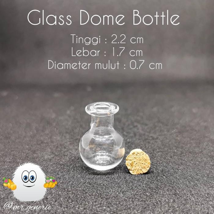 Jual Botol kaca tutup gabus kayu / vial parfum kubah dome / bottle ...