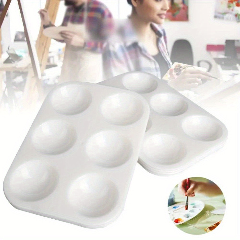 Jual 10PCS Paint Palettes 6 Well Rectangular Watercolor Palette ...
