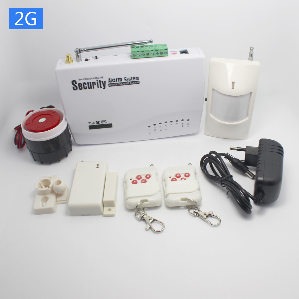 Jual 1 Set Home Security Gsm Sms Alarm System Put In Sim Card Arming ...