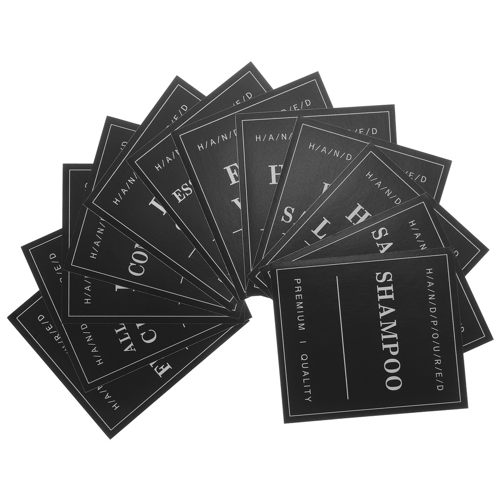 Jual 12 Pcs Body Wash Bottle Label Sticker Bathroom Shampoo Labels for ...