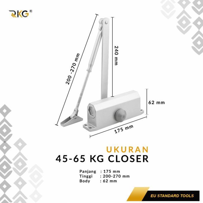 Jual a14c- Door Closer Penutup Pintu Otomatis Hidrolik Hold Open Silver ...