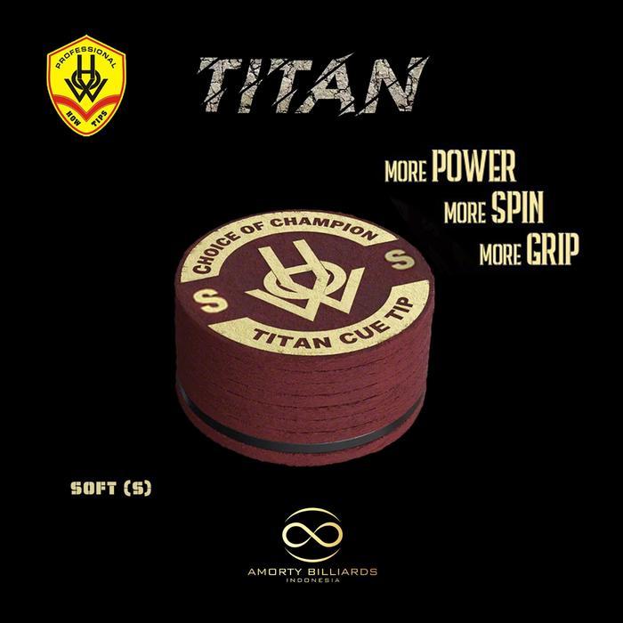 Jual How Titan Cue Tip / Tip Billiard / Amorty Exclusive Presentation ...