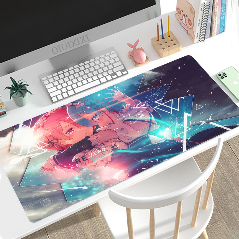 Jual Anime Rem Re Zero Mouse Pad Gamer XL Large Home Mousepad XXL ...