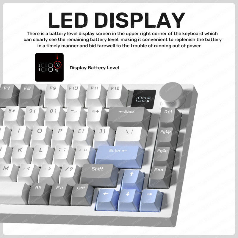 Jual WK75 Gaming Mechanical Keyboard 81Keys Wireless Bluetooth Wired ...