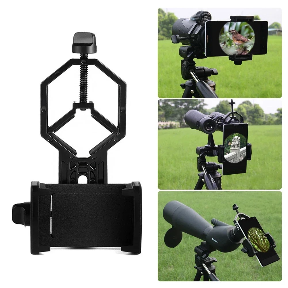Jual Cell Phone Adapter Clip Mount Binocular Monocular Spotting Scope ...