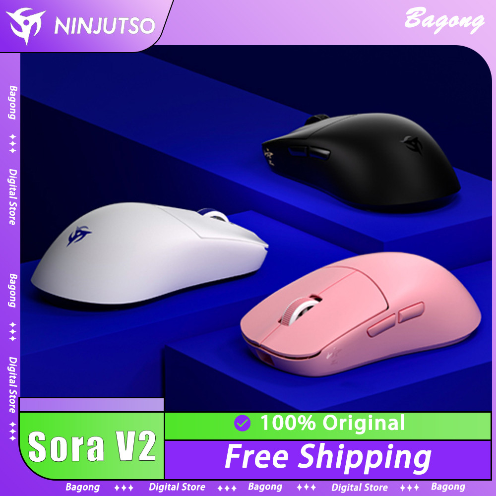 Jual Ninjutso Sora V2 Wireless Mouse Dual Mode PAW3395 8k Return ...