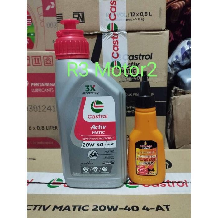 Jual PAKET OLI CASTROL MATIC ACTIV 0.8L 20W/40 PLUS GARDAN 100ML ...