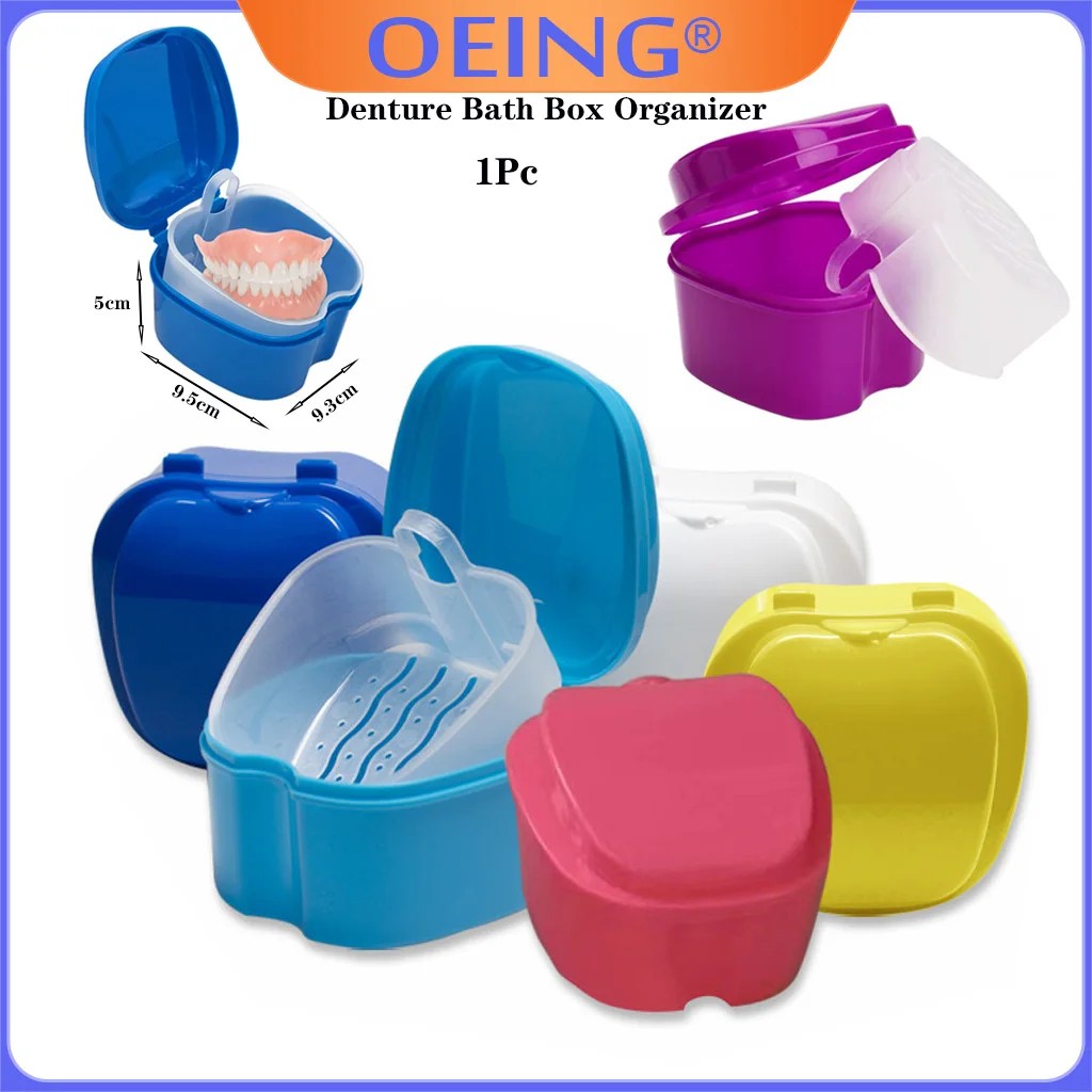 Jual Denture Bath Box Organizer Denture Bath Box Cleaning With Hanging ...