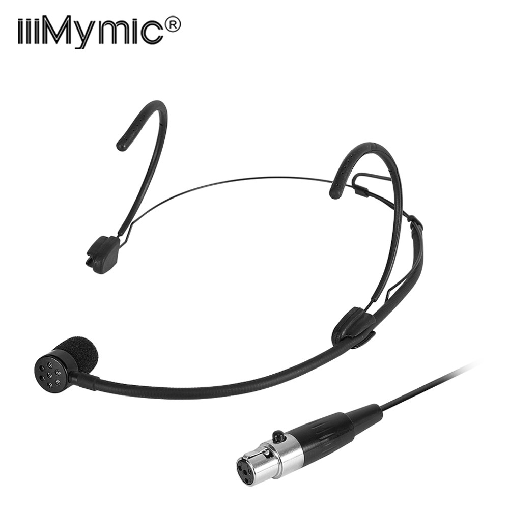 Jual Iiimymic Uni-Directional Black Headset Microphone 4 Pin Xlr Ta4F ...