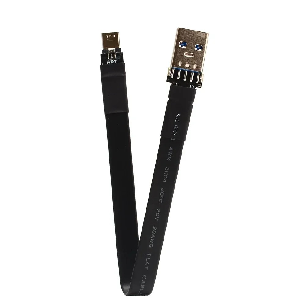 Jual Adt Usb 2.0 Flat Extension Flexible Cable Type A To Micro-B Male ...