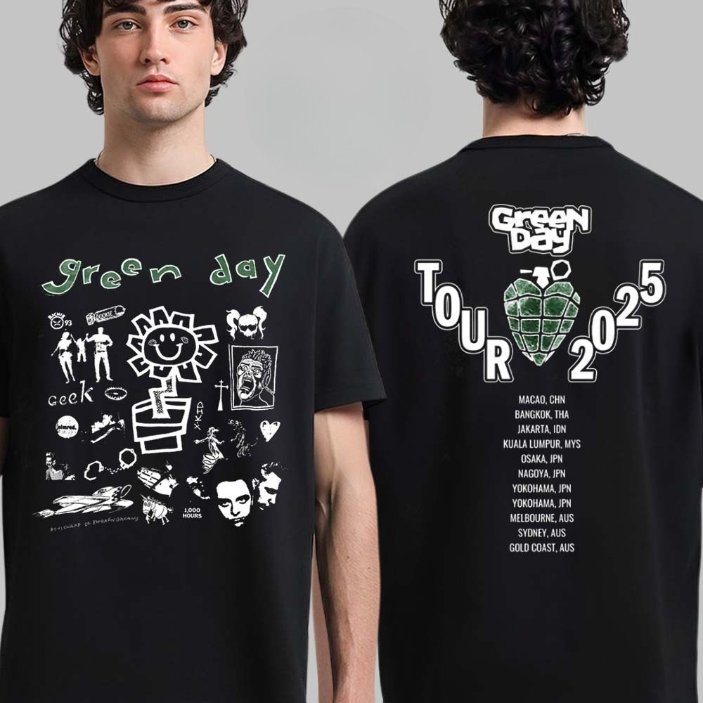Jual New Green Day Riot Fest 2025 Merch Tee in Chicago IL on September ...