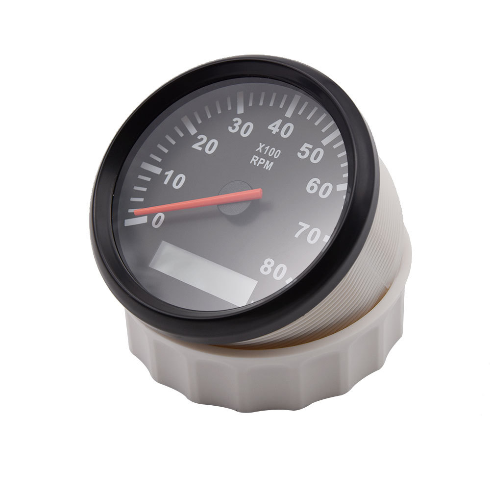 Jual 85Mm Auto Tachometer 8000 Rpm Meter 12V/24V Red Blacklight ...