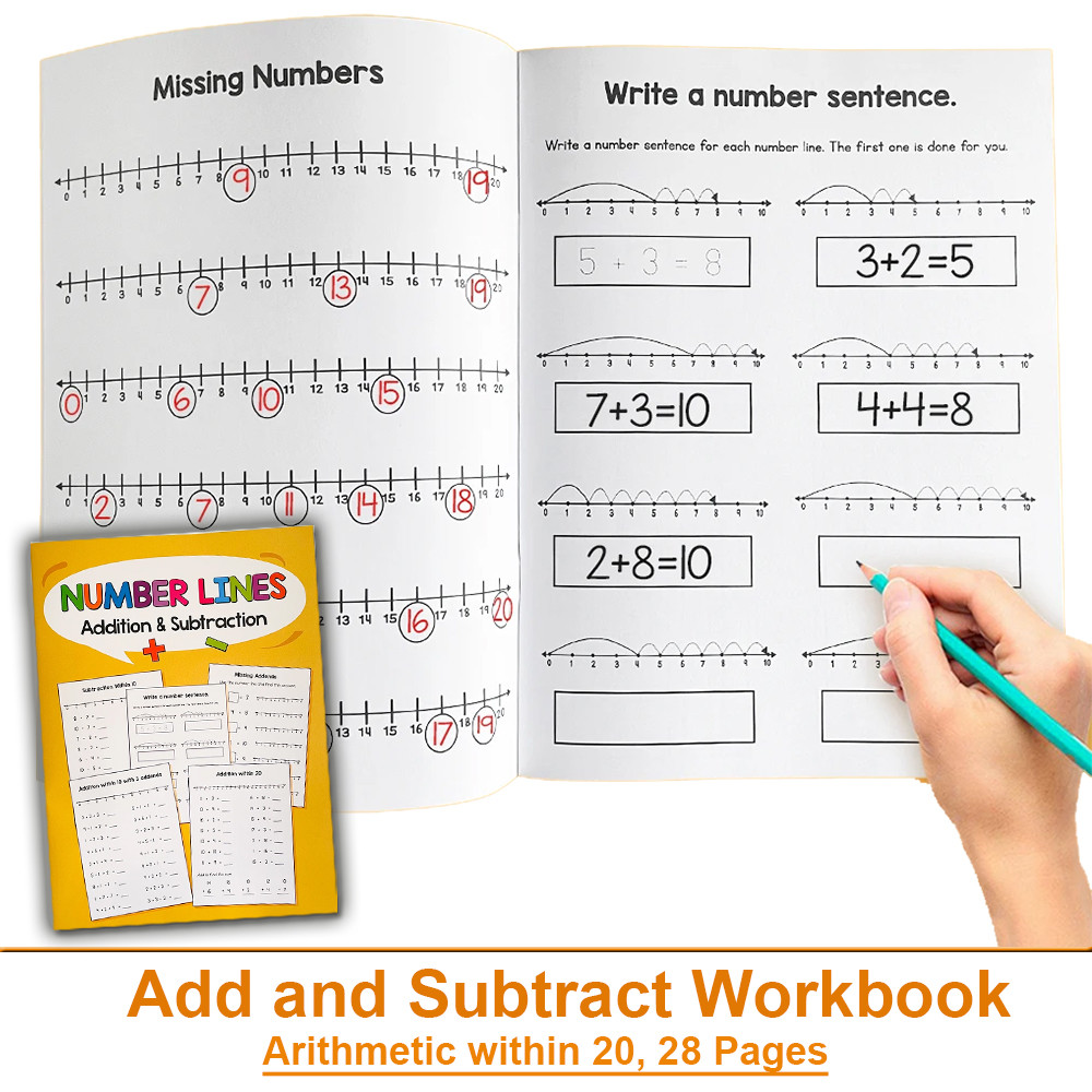 Jual Addition & Subtraction Within 20 Training Workbook Number Practice ...