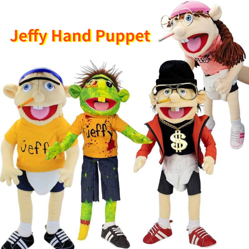 Jual Jeffy Hand Puppet Plush 60cm Children Soft Doll Talk Show Party ...