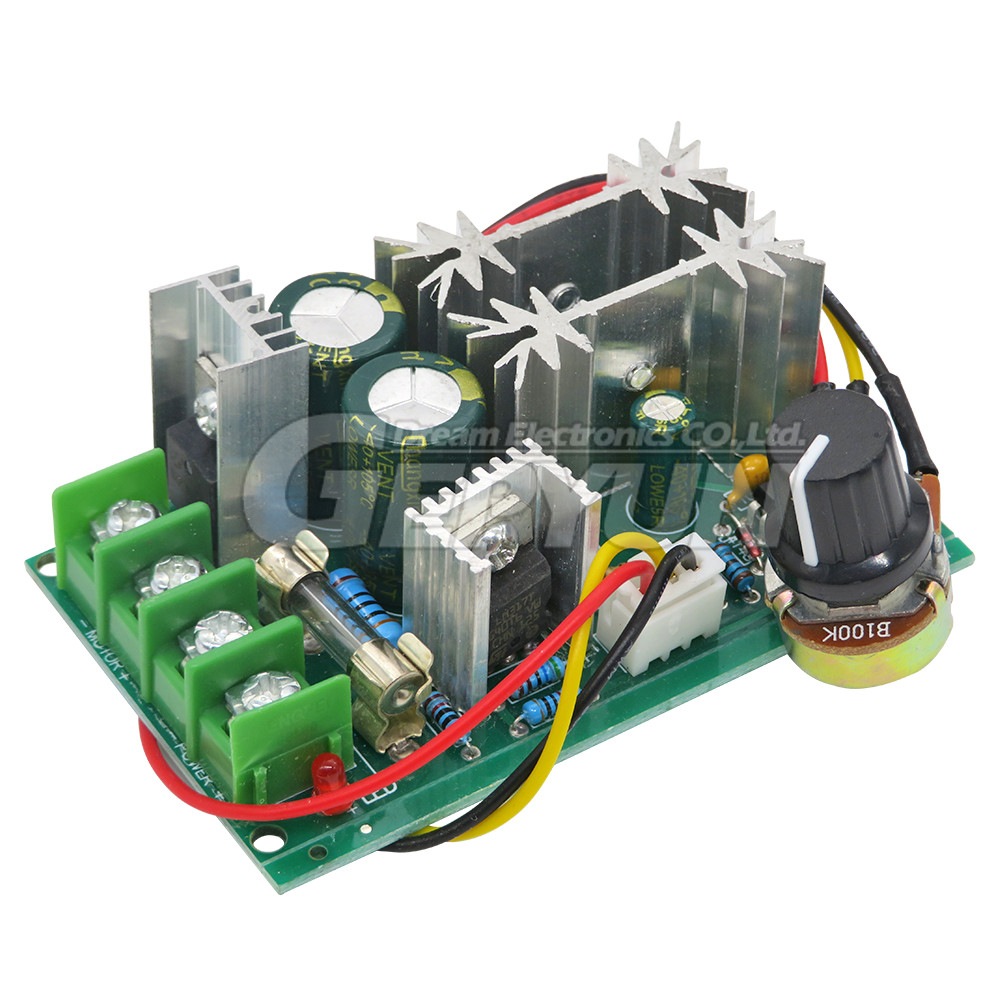 Jual DC10-60V DC 20A Current Voltage regulator Motor Speed Controller ...