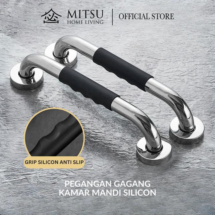 Jual BERKUALITAS! Pegangan Kamar Mandi Stainless Anti Slip Karet ...