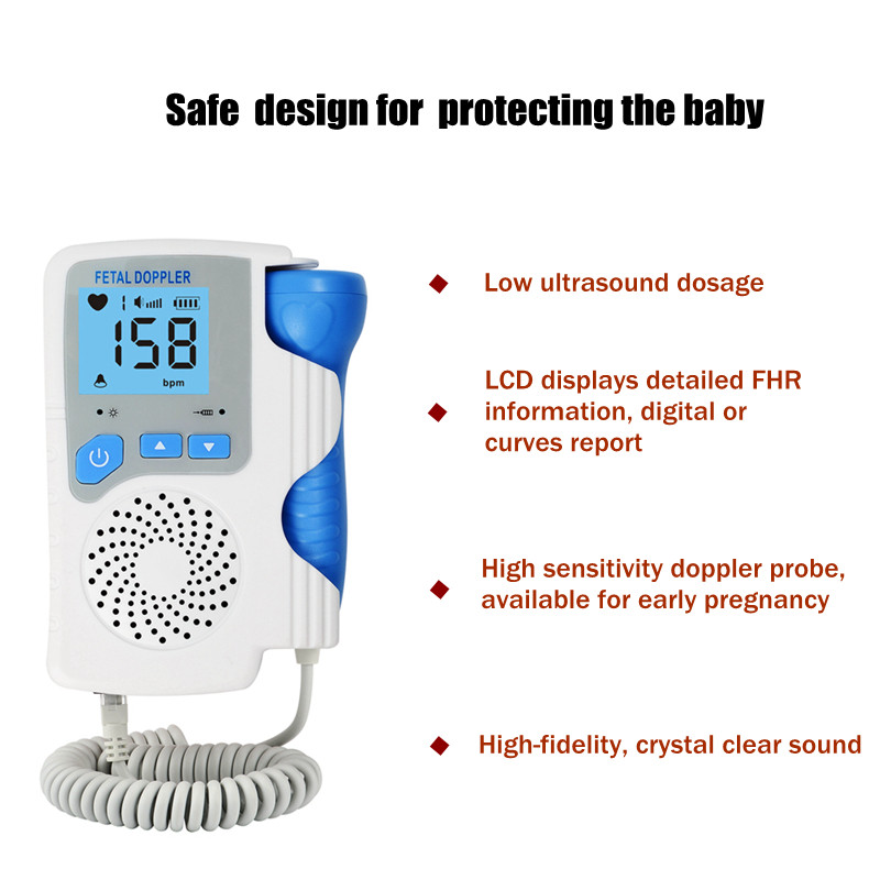 Jual Kzecom Fetal Doppler hand-hold Pocket portable sound Baby heart ...