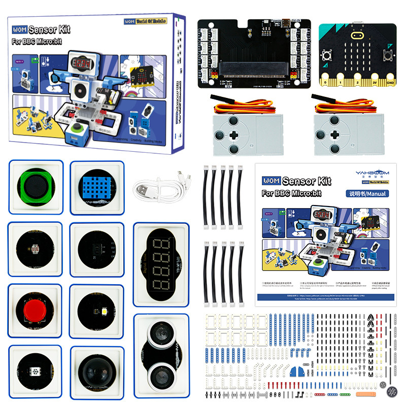 Jual Yahboom 21 in 1 Microbit V2 Robotics Kit DIY Electronic Sensor Kit ...