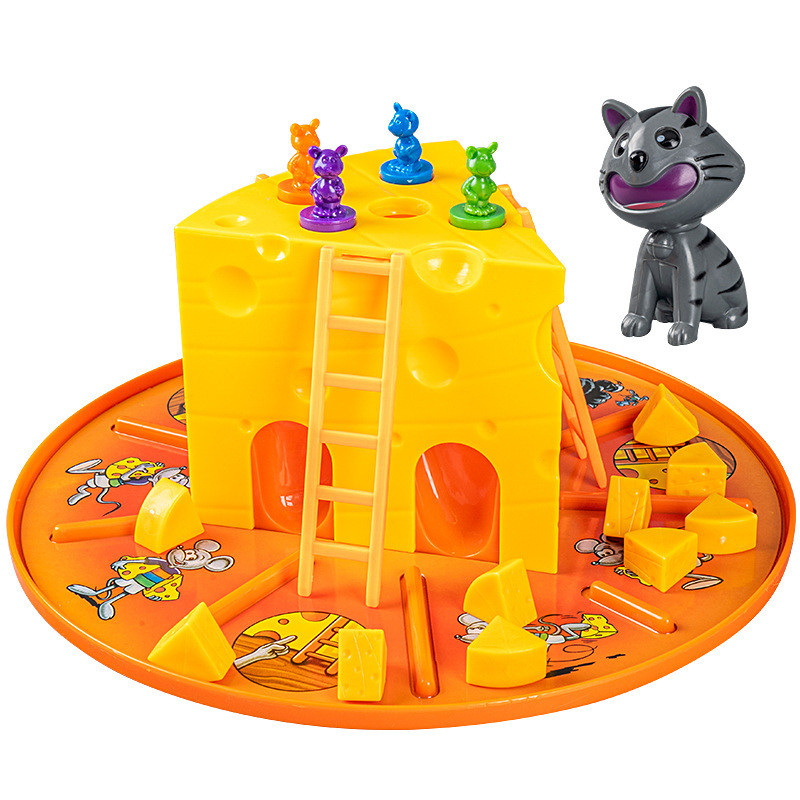 Jual Kids Cheese Game Cat and Mouse Cake Board Game Parent-Child ...