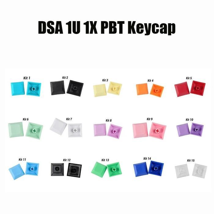 Jual Dsa Profile Pbt 1U Keycaps Mechanical Keyboard Mixded Color Blank ...
